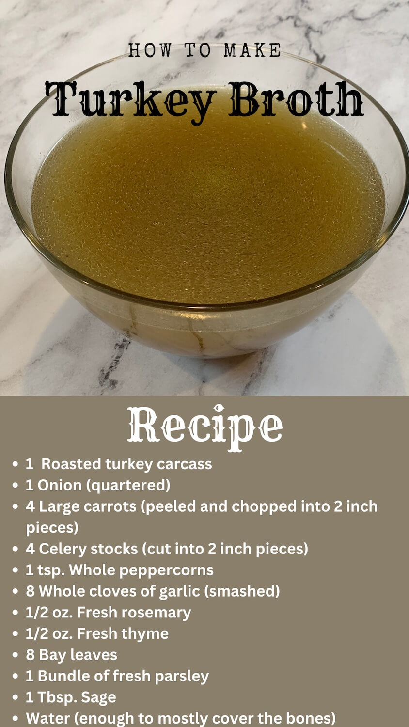 Savory Turkey Broth Recipe (with VIDEO)| FeedMeBetter